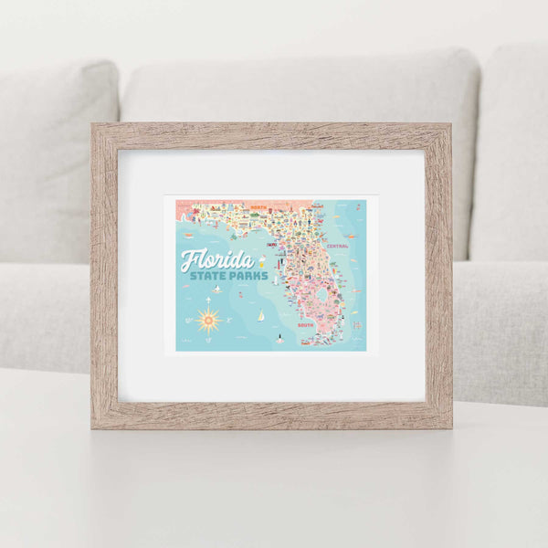 Florida State Parks | Adventure Map Poster, Checklist & Sticker | A. B ...