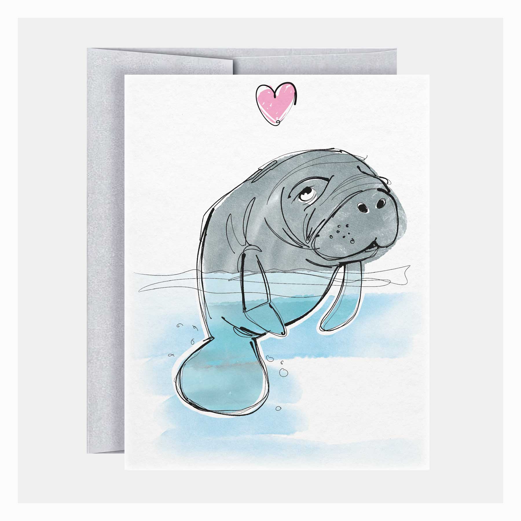 Manatee Love | Valentine's Day Greeting Cards | A. B. Newton and Company